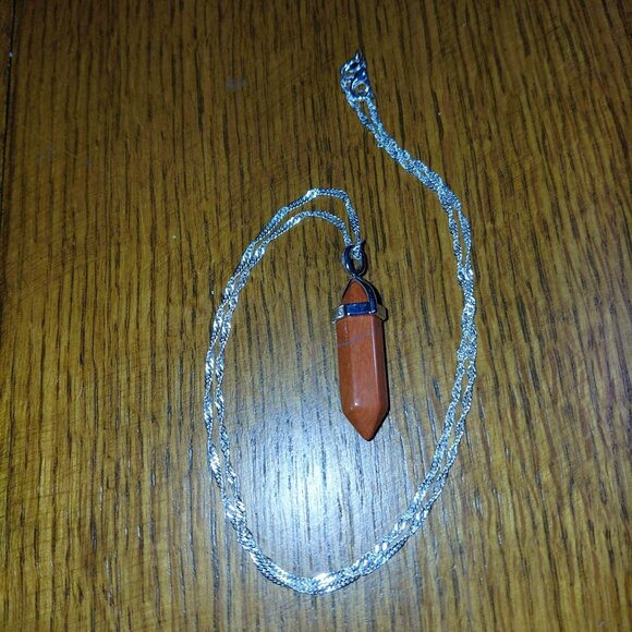 Jewelry | Red Jasper Point Necklace 925 Chain | Poshmark